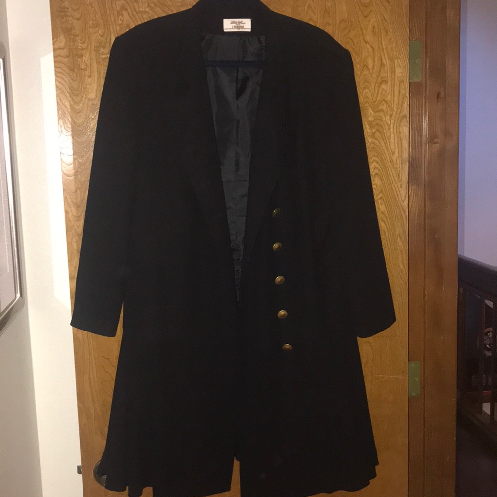 Lilli Ann By I.Magnin Black Trench Blazer - Gem